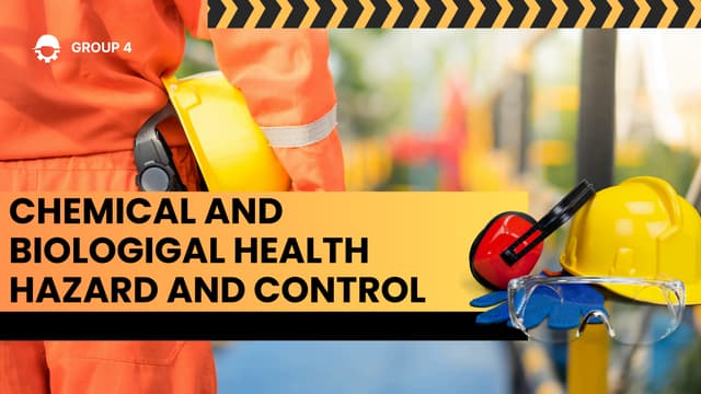CHEMICAL & BIOLOGICAL HAZARDS IN CONSTRUCTION | PPTX