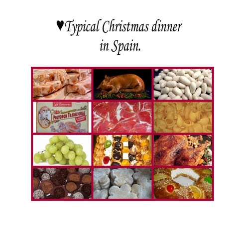 Typical christmas dinner in Spain | PPT