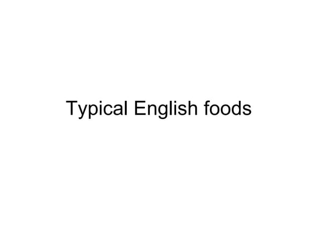 British cuisine | PPT