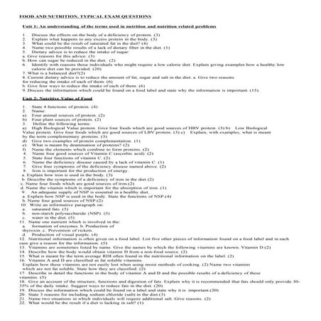 Typicalexamquestions | PDF