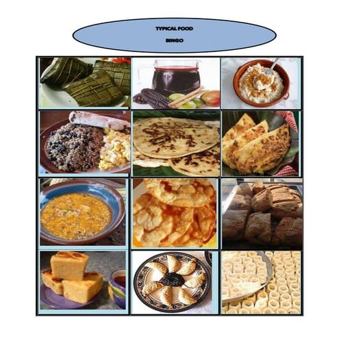 BINGO about Typical Food | DOCX