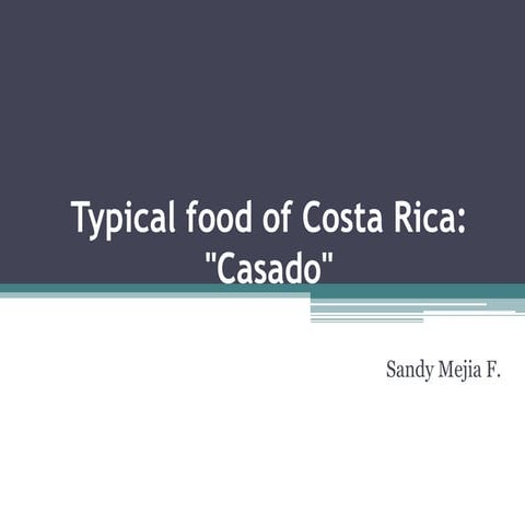 Typical food of costa rica | PPT