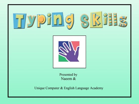 Typing lesson | PPT