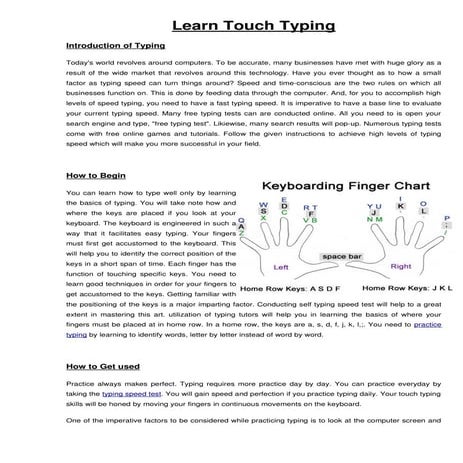 Typing speed test | PDF