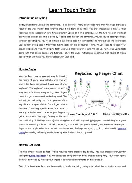 Importance of typing skills | PDF