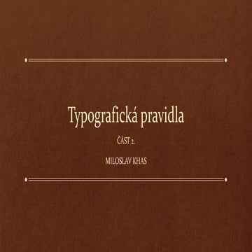 Typografická pravidla 03 | PPTX