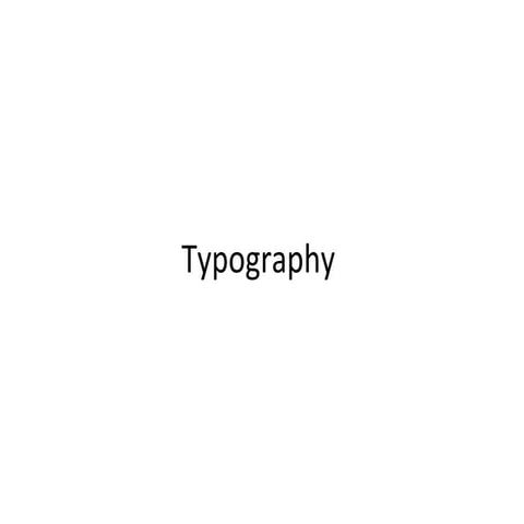 Fundamental concept of typography | PPTX