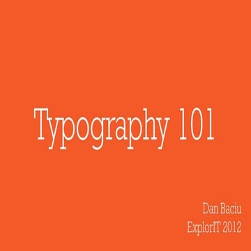 Typography 101
