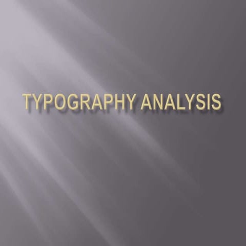 Typography analysis | PPTX