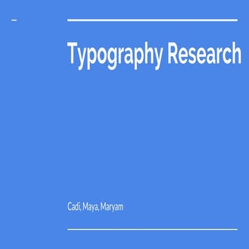 Typography research | PPTX