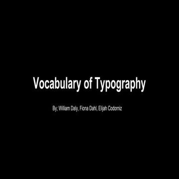 Typography vocabulary (New Version) | PDF