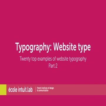 Typography: Website Examples | PDF