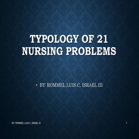 ABDELLAH'S TYPOLOGY OF 21 NURSING PROBLEMS | PPT
