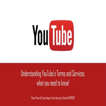 Understanding YouTube Terms and Services. | PPT