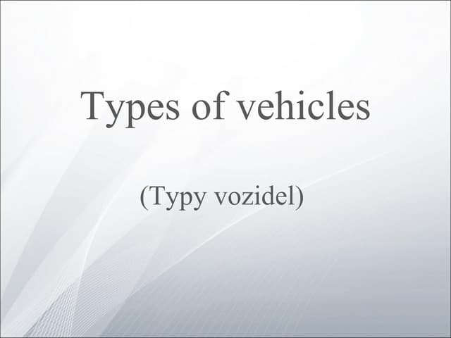 Automobile Body Types Explained | PDF