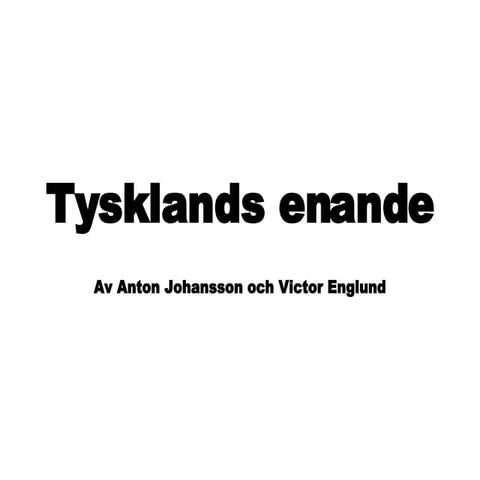 Tysklands Enande Ppt
