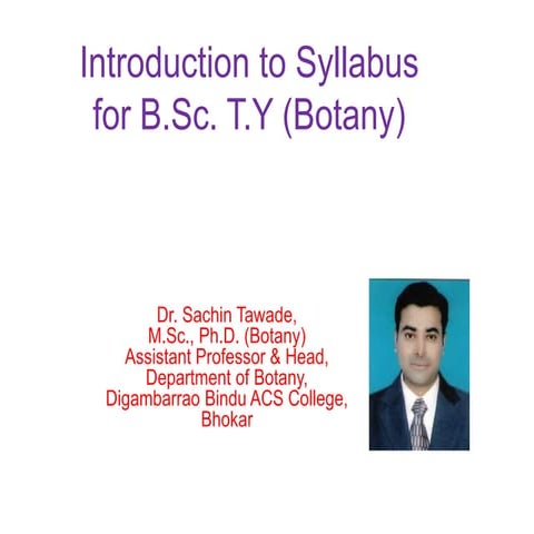 Ty syllabus of Plant Pathology Paper number XIII | PPTX
