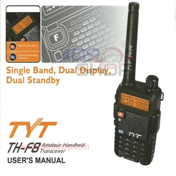 Manual do Usuario Tyt th f8 VHF | PDF