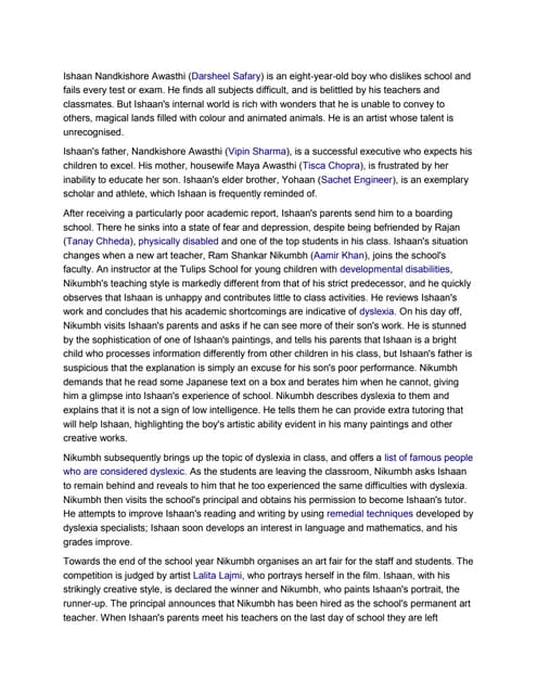 Taare zameen par | PPTX