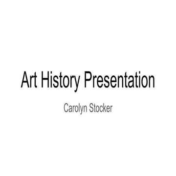Art history presentation | PPT