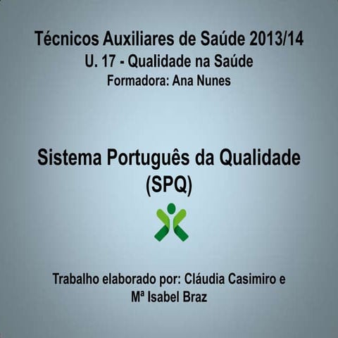 Sistema Português de Qualidade | PPT