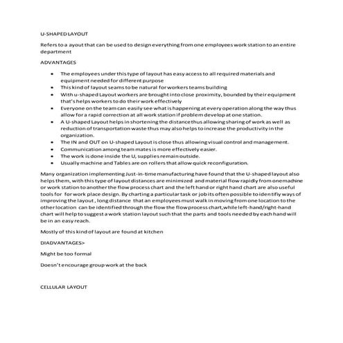 Work Cell Layouts | PPTX