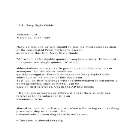 U.S. Navy Style Guide Version 17-4 March 22, 2017 .docx