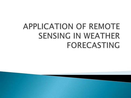 Weather forecasting | PPT