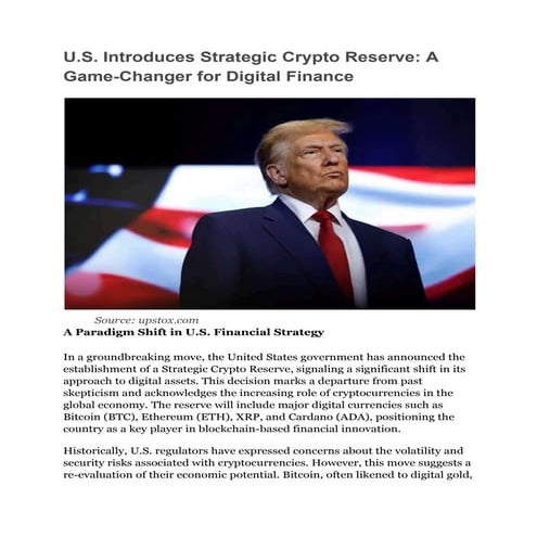 U.S. Introduces Strategic Crypto Reserve_ A Game-Changer for Digital ...