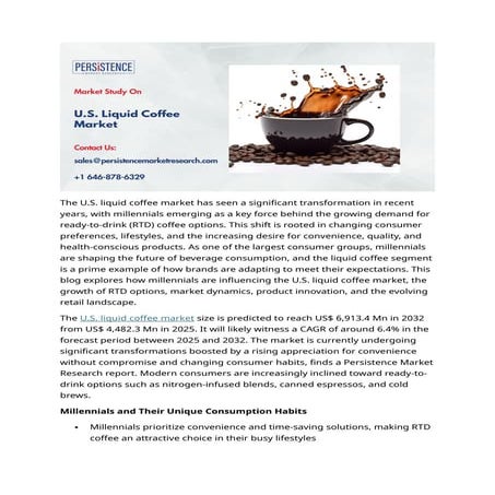 U.S. Liquid Coffee Market Competitive Landscape and Key Players | PDF