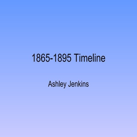 U.S. History Timeline 1865-1895 | PPT