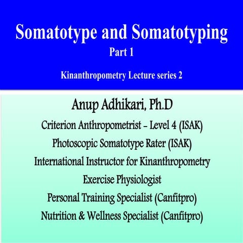 U tube -somatotyping -1st part final | PPT