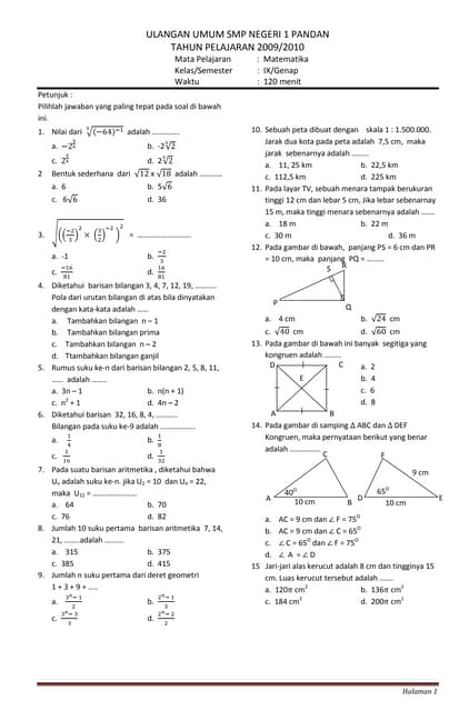 Soal matematika-1-12007 | DOCX