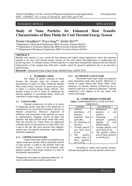 Nanofluids PPT | PPTX | Chemistry | Science