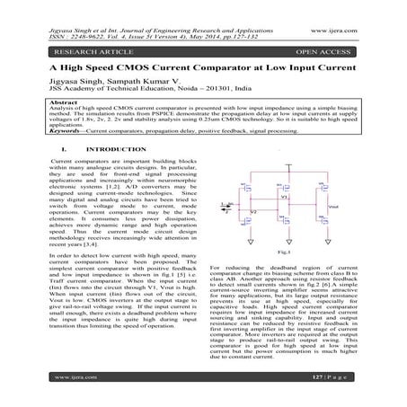 Design of a High Speed, Rail-to-Rail input CMOS comparator | PDF