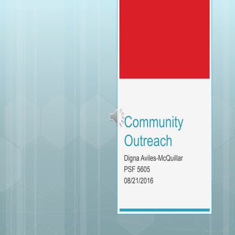 Community outreach | PPTX