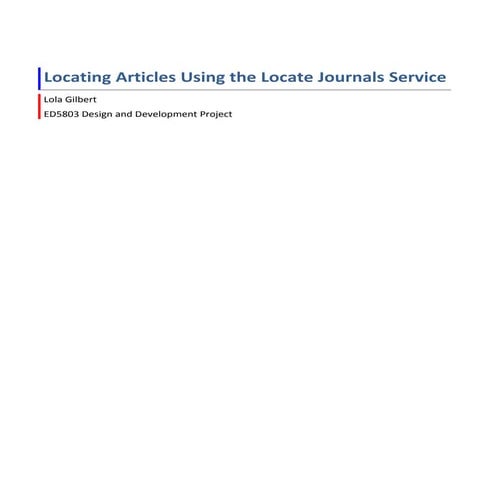Sample Program Rationale | PDF