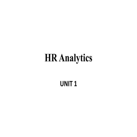 presentation on HUMAN RESOURCE ANALYTICS | PPT