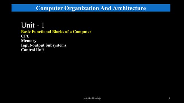 Computer Organization And Architecture Ppt 5911