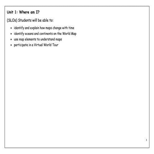 Where am I - Maps and Globe for grade 2 class | PDF