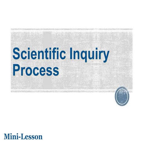Steps of the Scientific Inquiry Process | PPTX