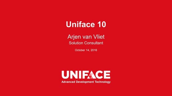 Uniface 10 Infographic | PDF