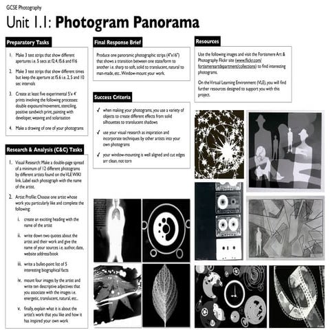 U1.1 Photograms Panorama Project | PDF