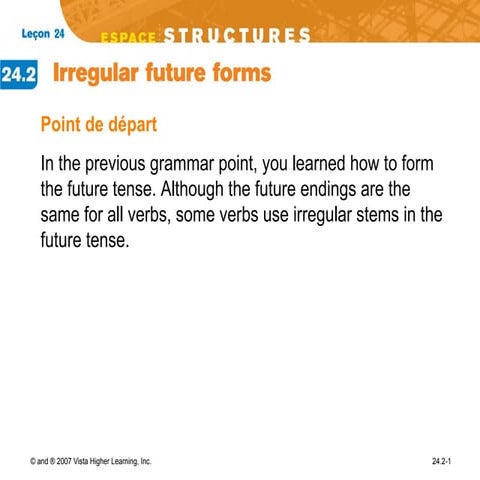 Le Futur Simple (Irréguliers) | PPT