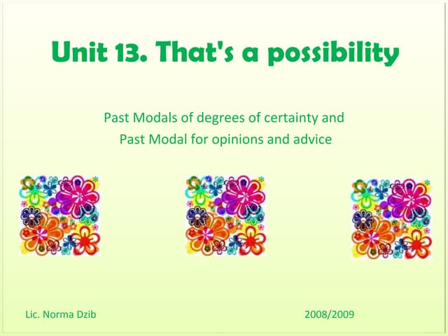 Perfect Modal Verbs | PPTX