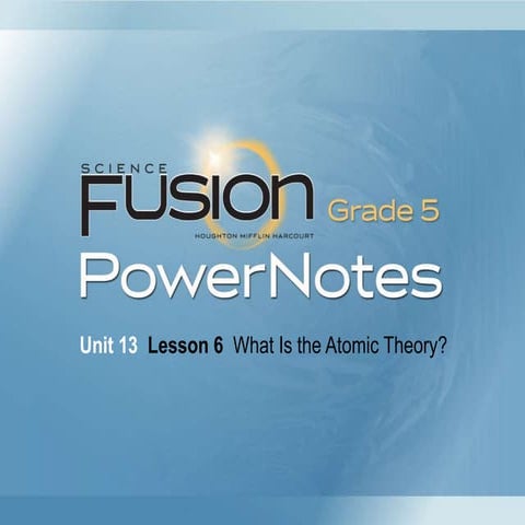 U13 Lesson 6 What Is the Atomic Theory - Copy.ppt