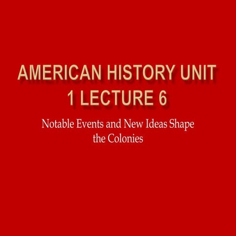 Great Awakening & the Enlightenment | PPT