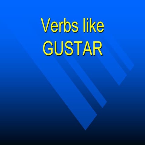 Verbos como gustar - presentación | PPT