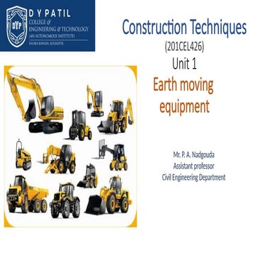 earth moving equipments | PPTX