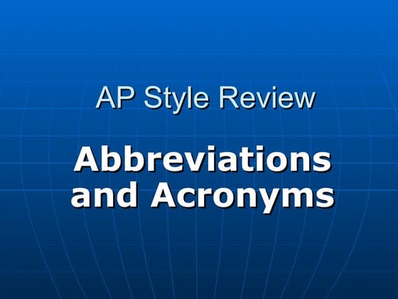 Associated Press Style | PPTX